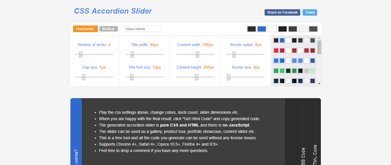 Online Tool To Build An Accordion Style Widget In Pure Css For Showing Hiding Content ⋅ ⚡️land