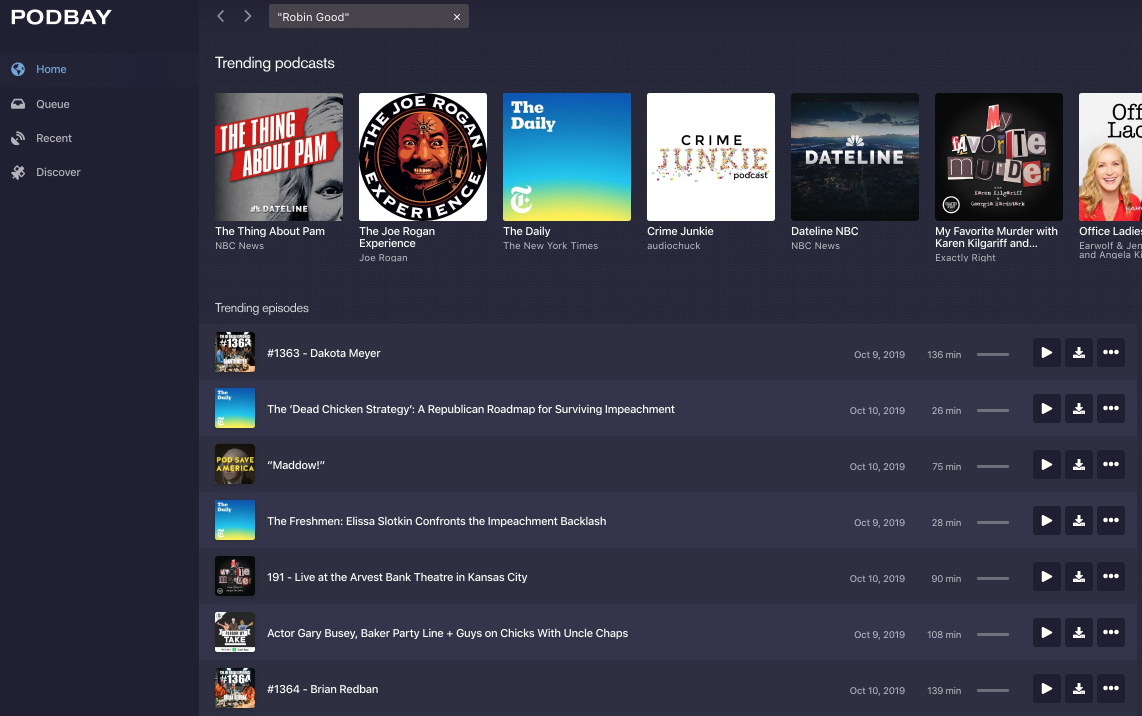 Discover, search and listen to your favorite podcasts: Podbay ⋅ T5 ...